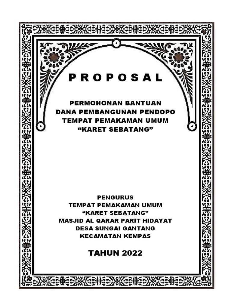 Contoh Proposal Permohonan Dana Pembangunan Pendopo Makam | PDF