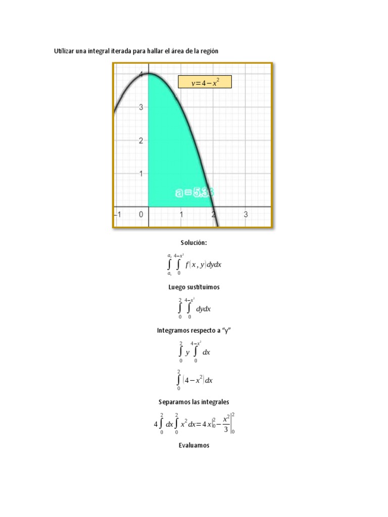 Integrales Iteradas: Ejercicios Resueltos | PDF | Análisis matemático | Cálculo