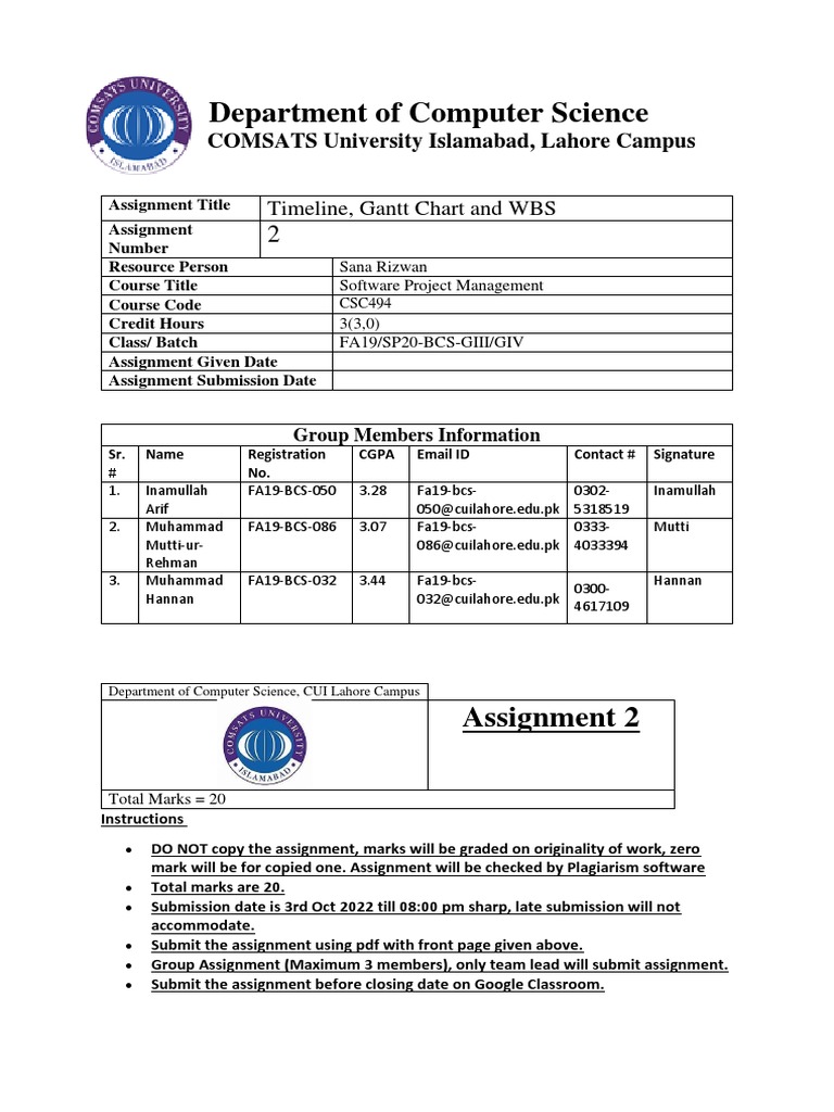 SPM Assignment 2 | PDF