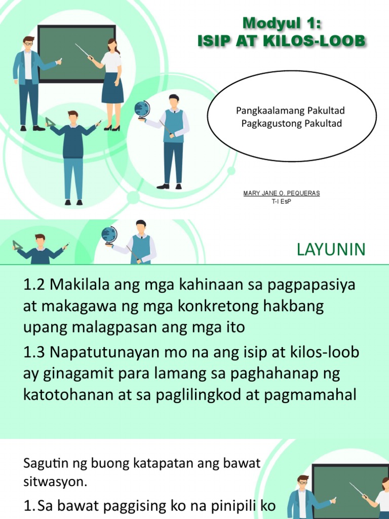 Isip at Kilos Loob Week 1B | PDF