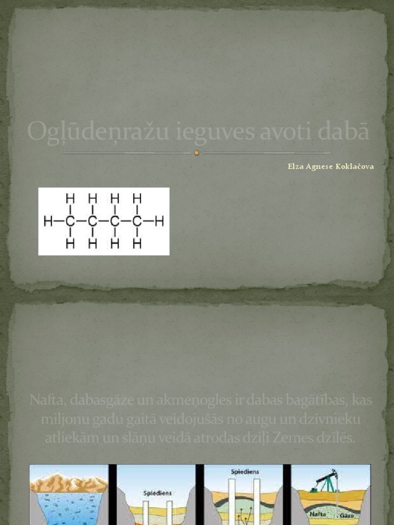 Ogļūdeņražu Ieguves Avoti Dabā | PDF
