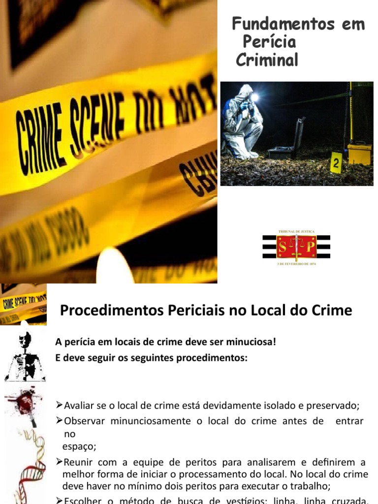 Procedimentos em Perícia Criminal | PDF | Testemunha especializada ...