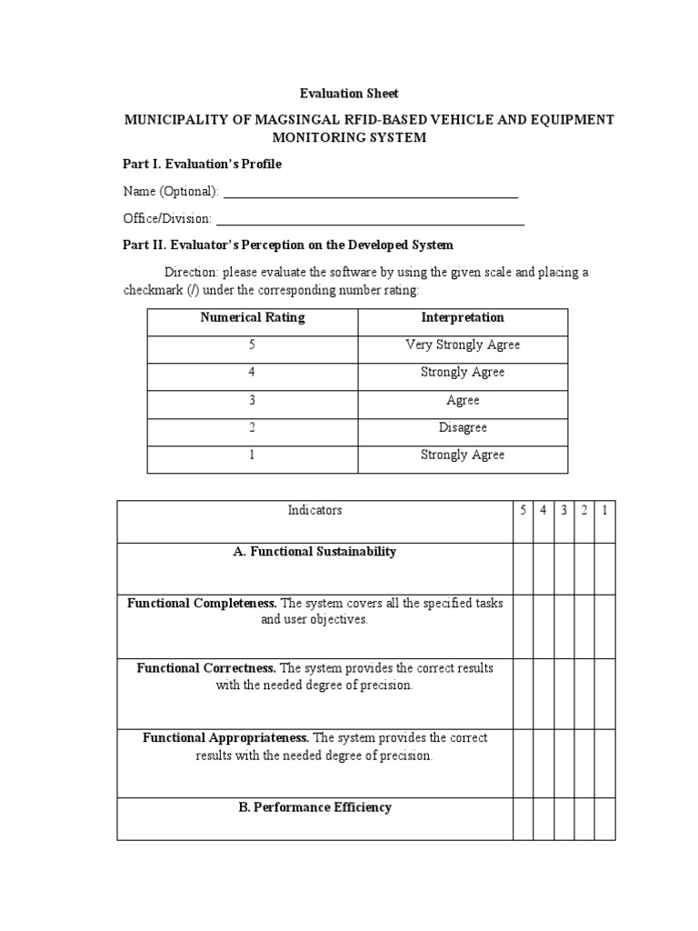 12 Evaluation Sheet | PDF | Reliability Engineering | System