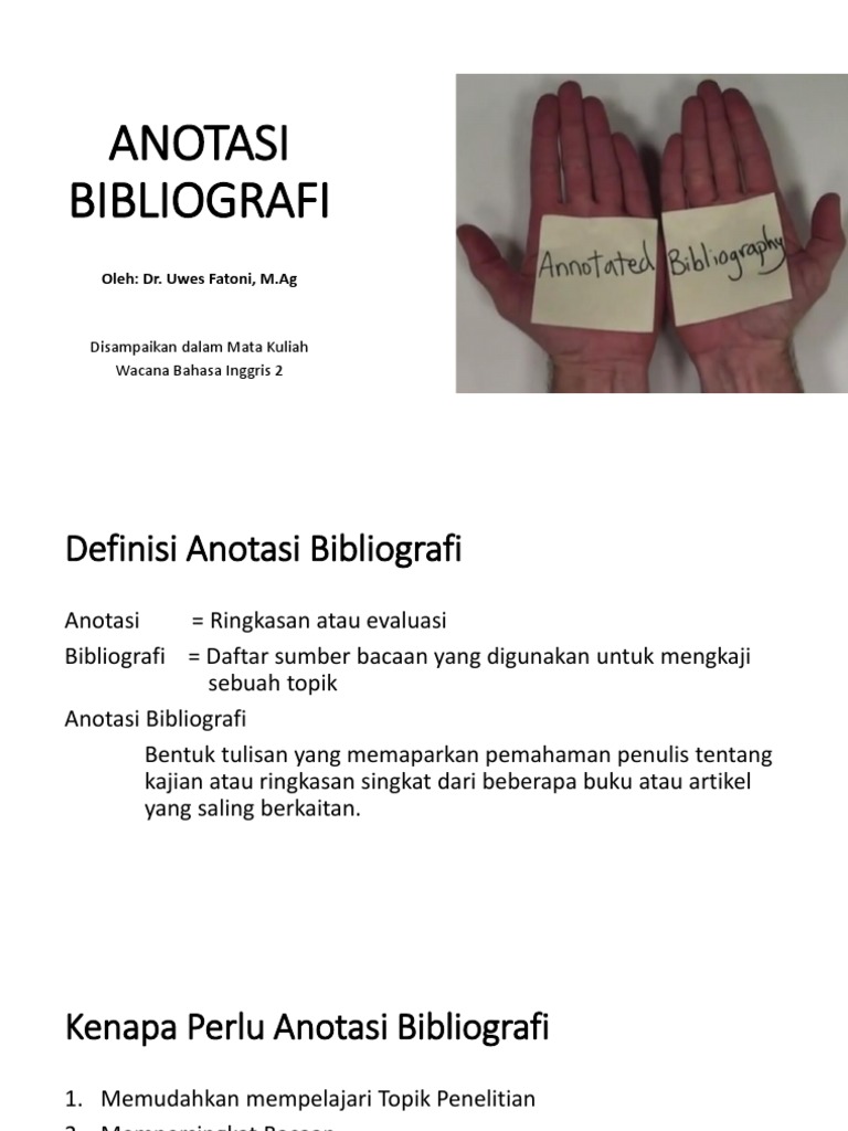 Panduan Anotasi Bibliografi Efektif | PDF