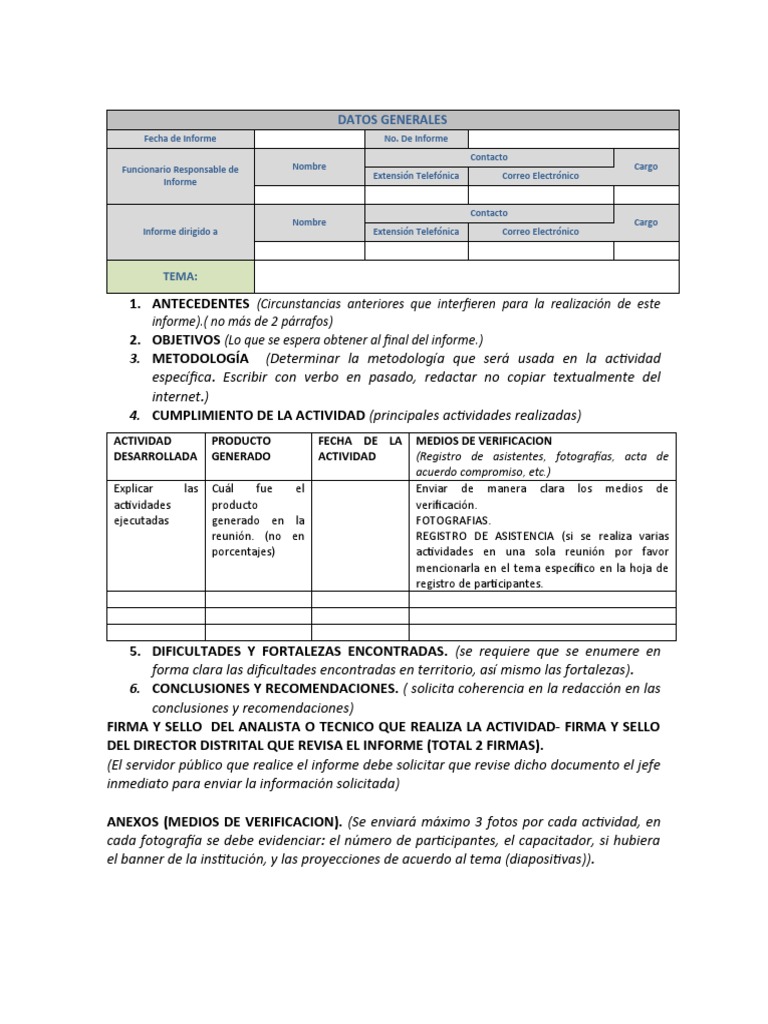 Formato de Informe | PDF