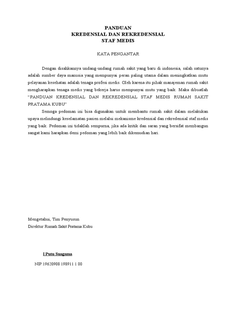 PANDUAN Kredensial Dan Rekredensial Staf Medis | PDF | Pengembangan Diri | Sains & Matematika