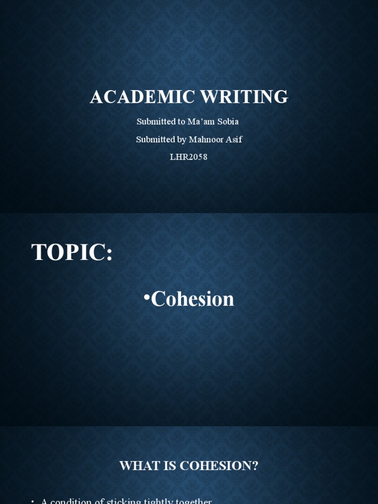 Academic Writing 1 | PDF