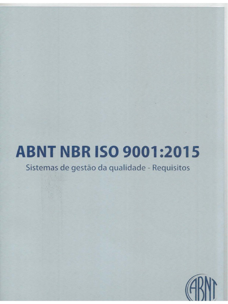 Abnt NBR Iso 9001-2015 | PDF