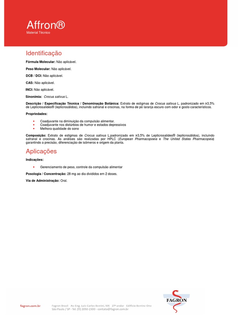 Affron | PDF | Obesidade | Alimentos