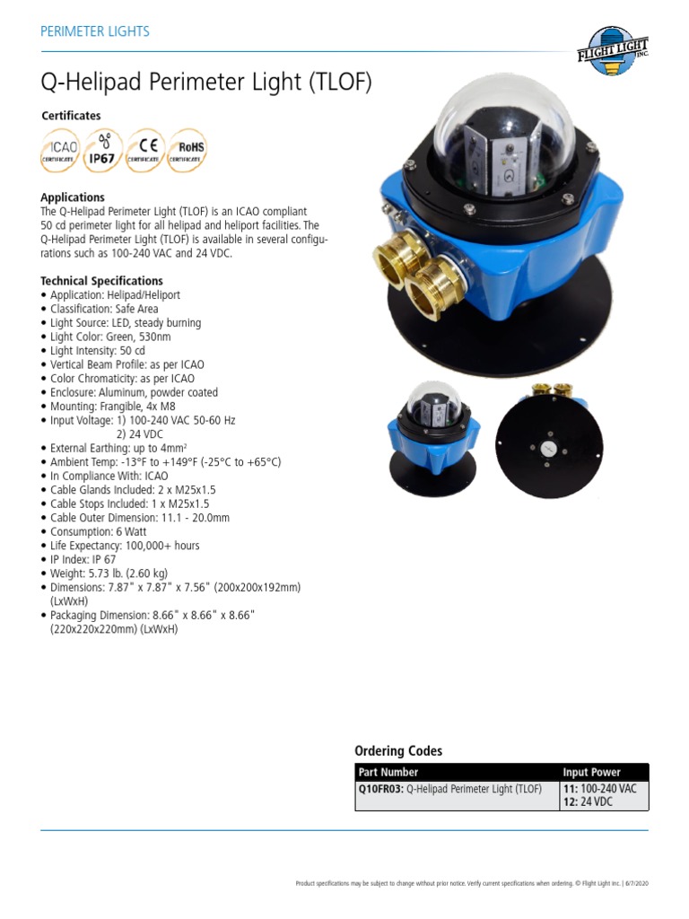 Q10FR03-Q-Helipad-Perimeter-Light-TLOF | PDF