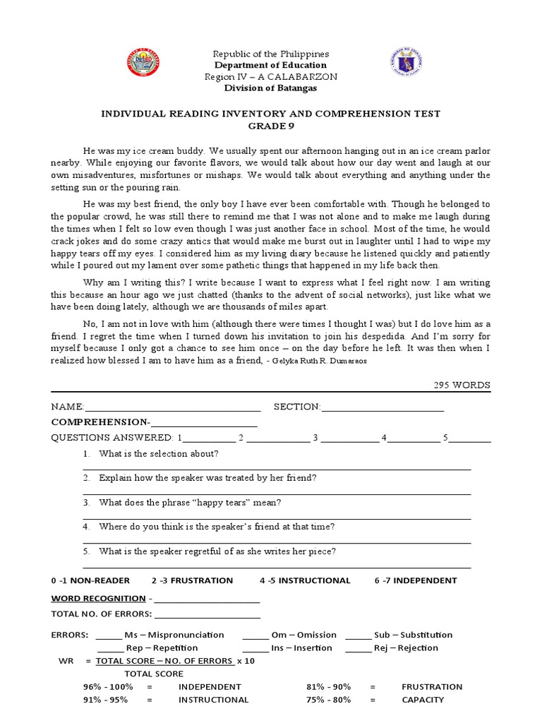 g9 Reading | Download Free PDF | Laughter