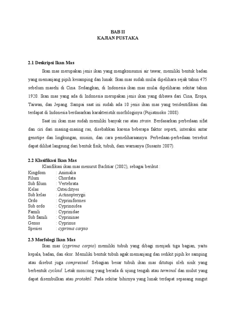 BAB II Laprak Iktio Ikan Mas | PDF