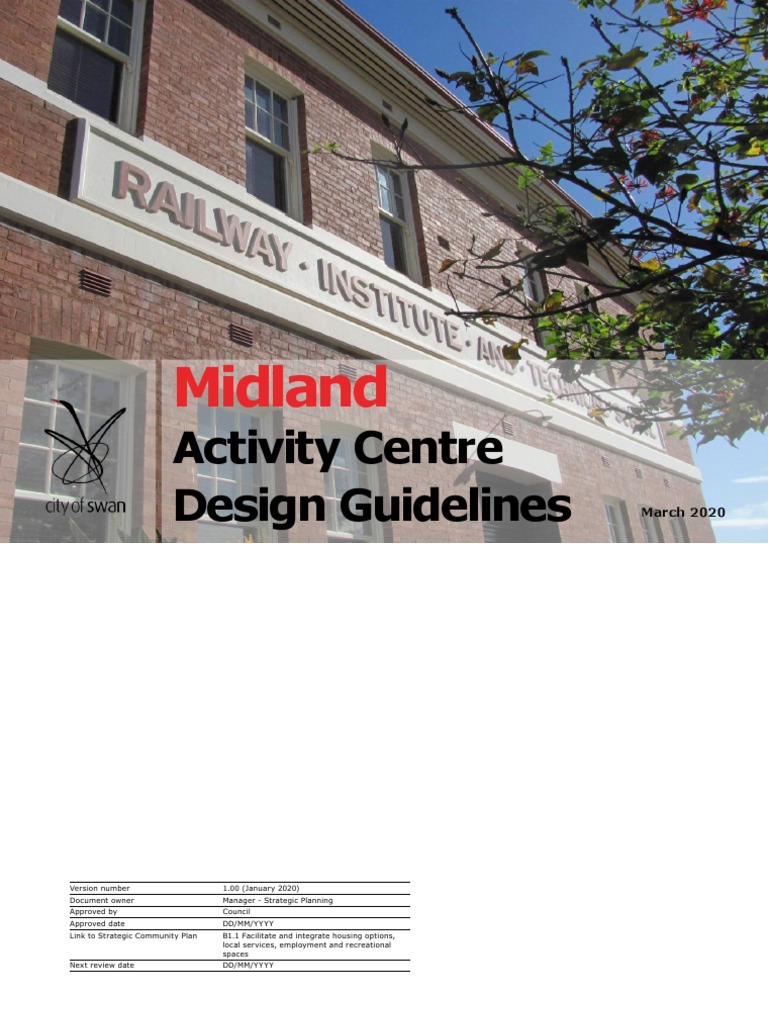 Midland Activity Centre Design Guidelines | PDF | Solar Energy ...