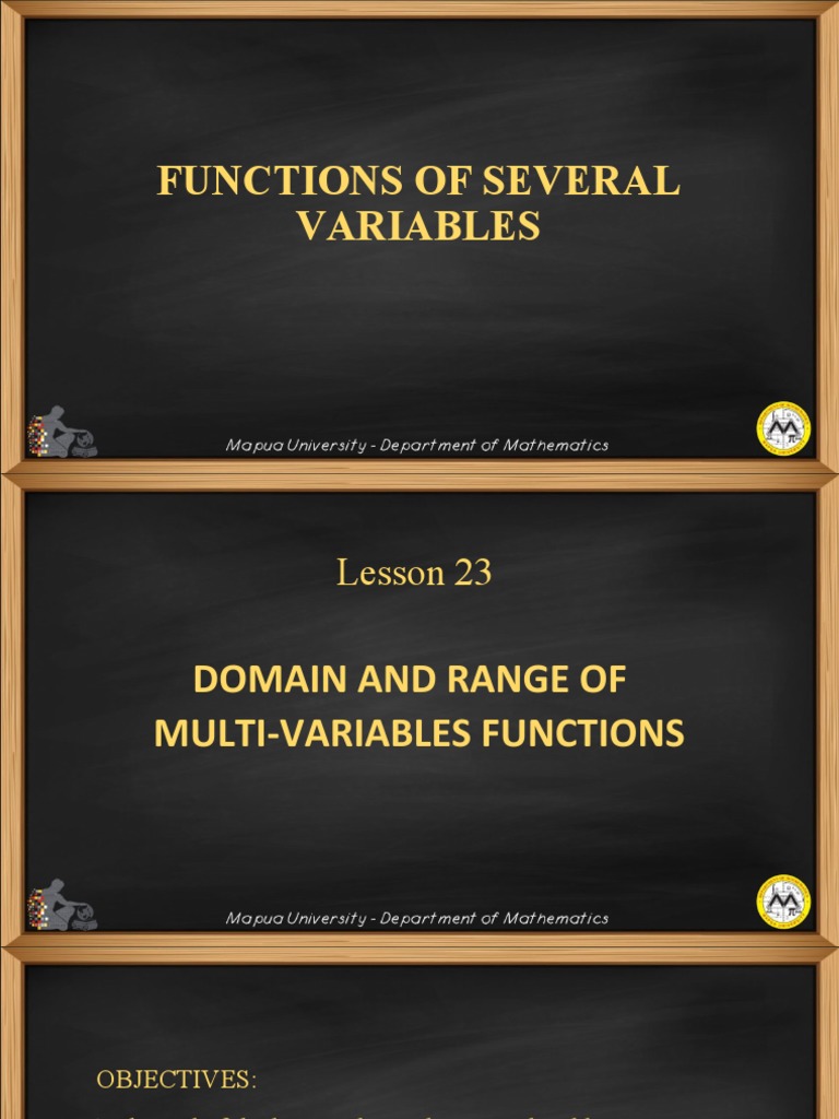Domain and Range of Multi-Variable Functions | PDF
