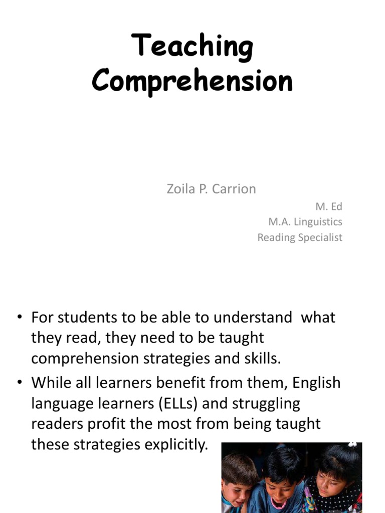 Teachingcomprehension | PDF | Reading Comprehension | Linguistics