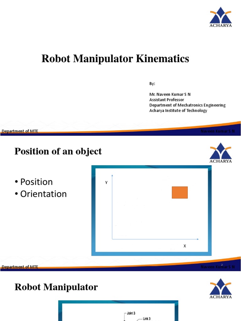 Robot Manipulator Kinematics Equations | PDF | Rotation | Cartesian ...