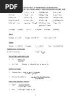 Wastewater Math Formula Sheet | PDF | Titration | Chemistry