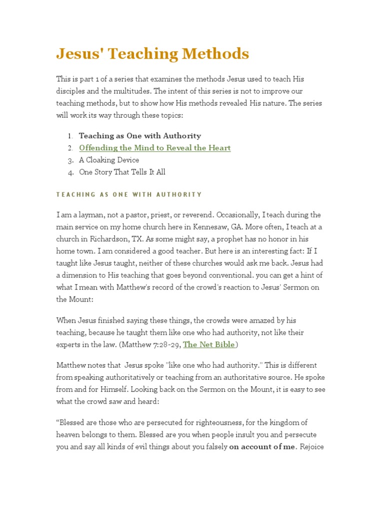 Jesus' Teaching Method | C. S. Lewis | Gospel Of Matthew