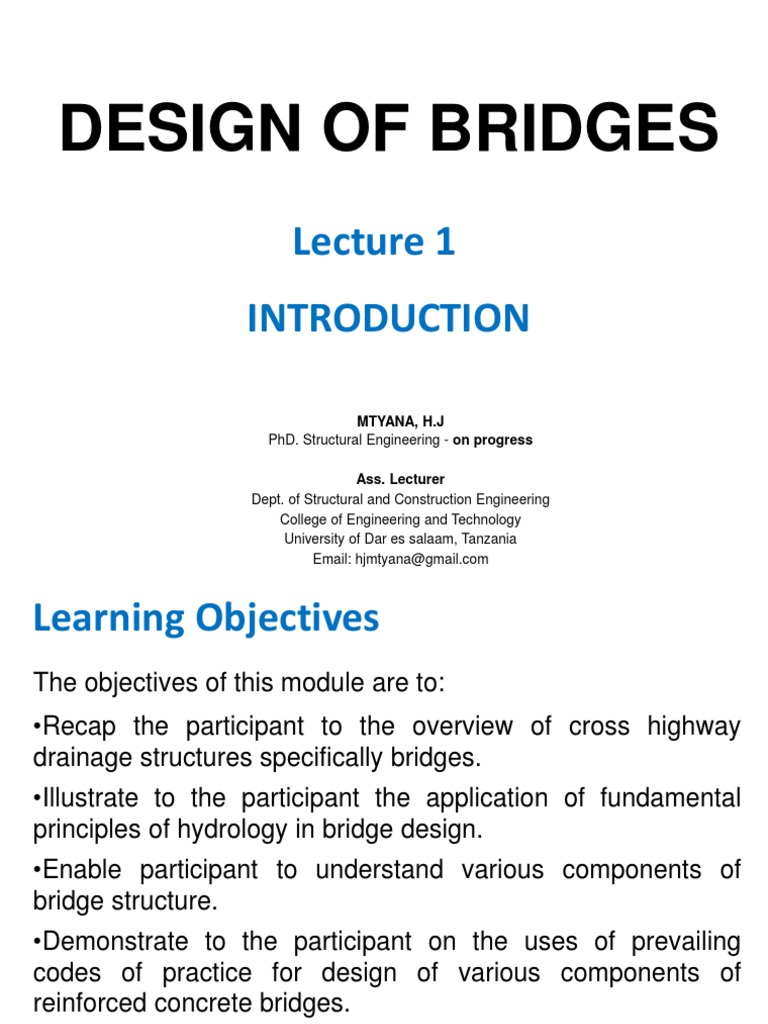 LECTURE No. 1 - General Ntroduction To Bridges | PDF LECTURE No. 1 - General Ntroduction To Bridges | PDF