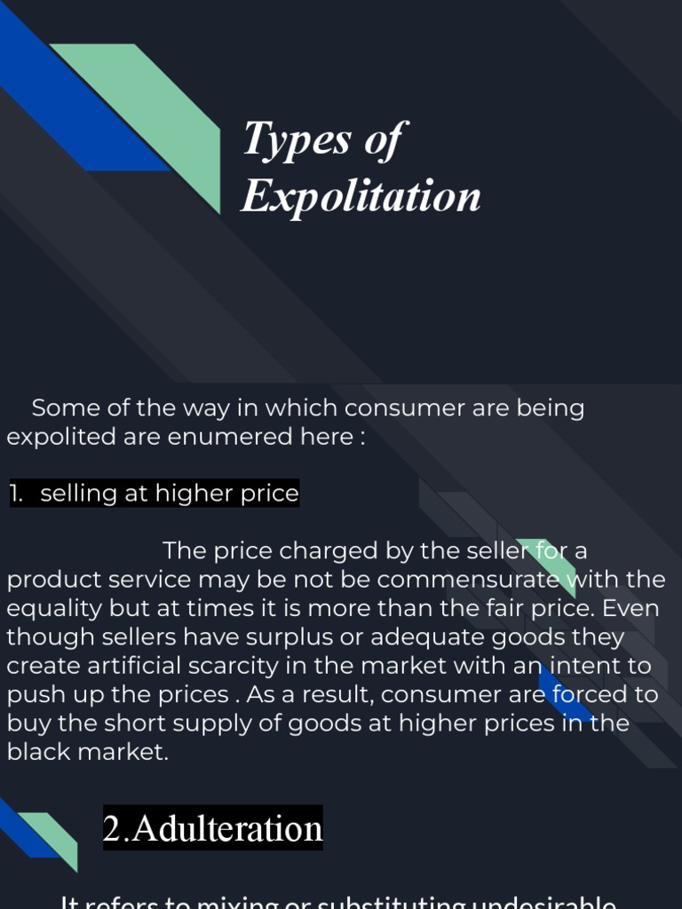 Types of Expolitation | PDF | Prices | Goods