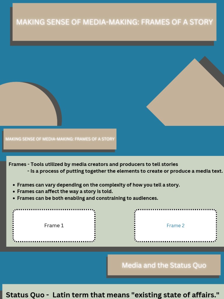 Making Sense of Media Making Frames of A Story | PDF | Ideologies ...