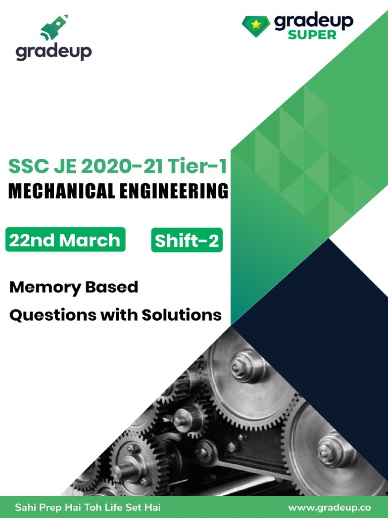 SSC Je Mechanical Engineering 22 03 2021 Shift 2 99 | PDF | Physical Sciences | Applied And ...