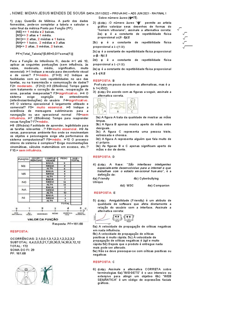 Prova Ihc Ads Jun 2021 Final 1 | PDF | Inteligência | Conceitos psicológicos