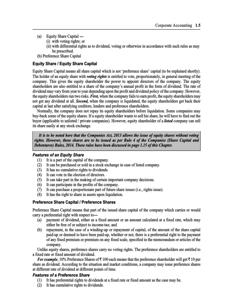 Corporate Accounting (M Hanif A Mukherjee) 5 | PDF