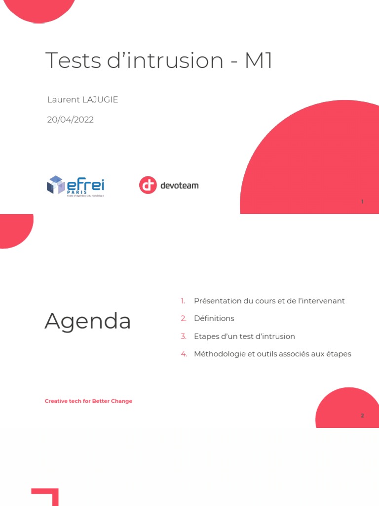 EFREI - Cours ST2PENT M1 | PDF | Ordinateurs