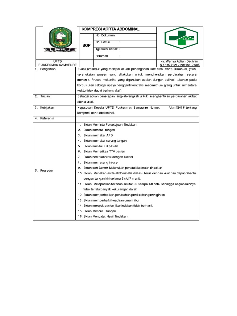 Kompresi Aorta Abdominal | PDF