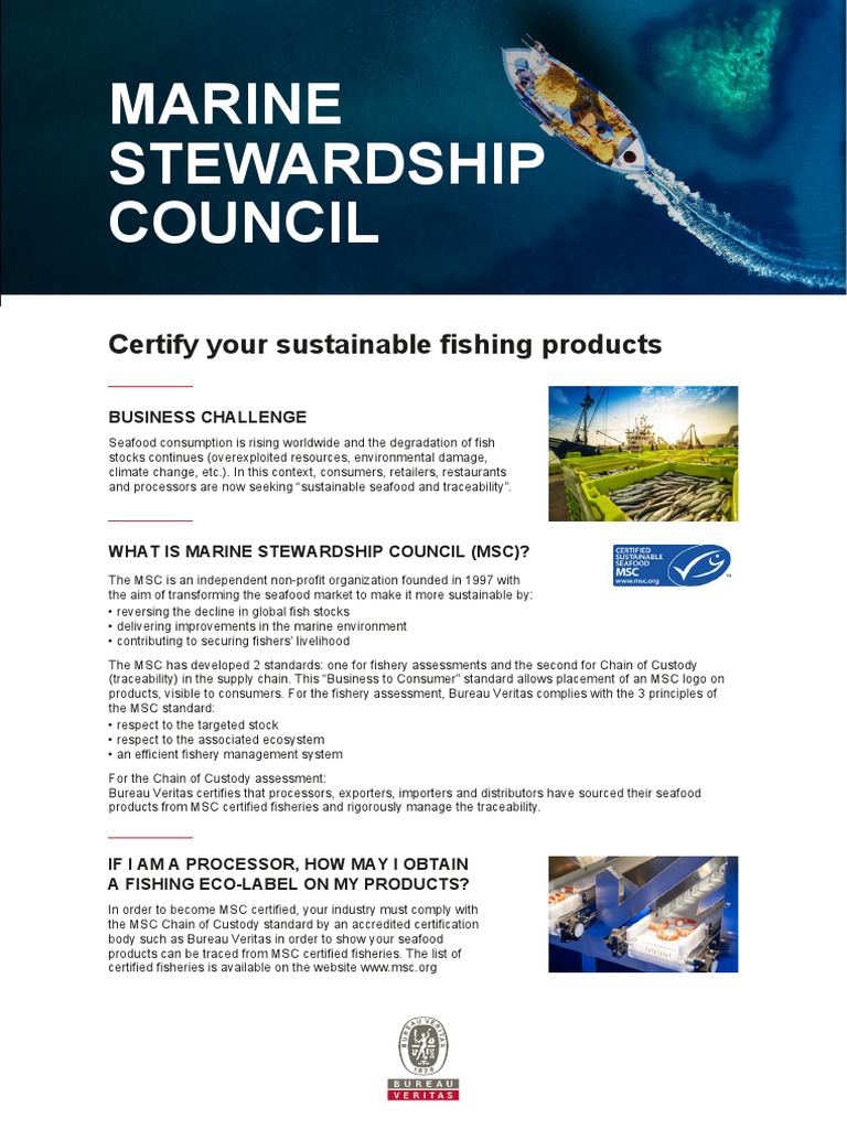 Marine Stewardship Council MSC Service Sheet | PDF | Natural Environment | Economy And The ...
