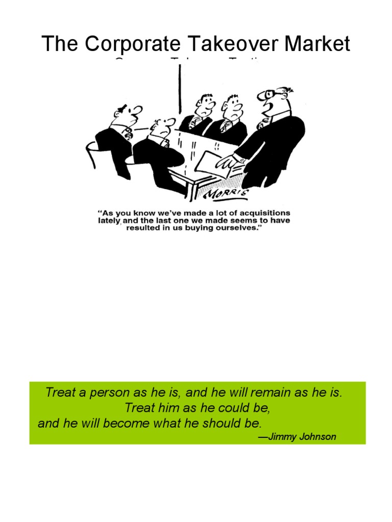 Chapter 3 Common Takeover Tactics Defenses | PDF | Takeover | Mergers ...