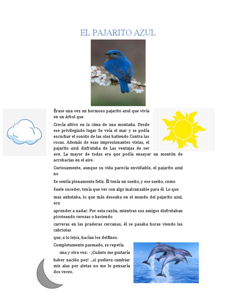 Ejercicio El Pajarito Azul. | PDF