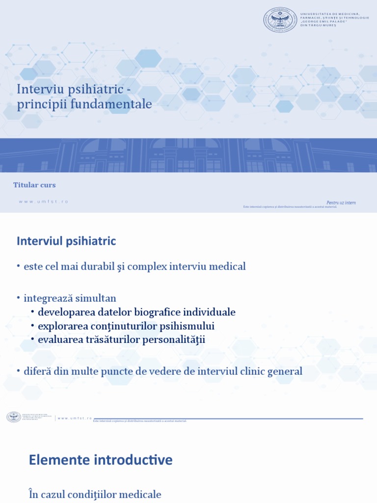 2 - Interviul Psihiatric - Principii Fundamentale | PDF
