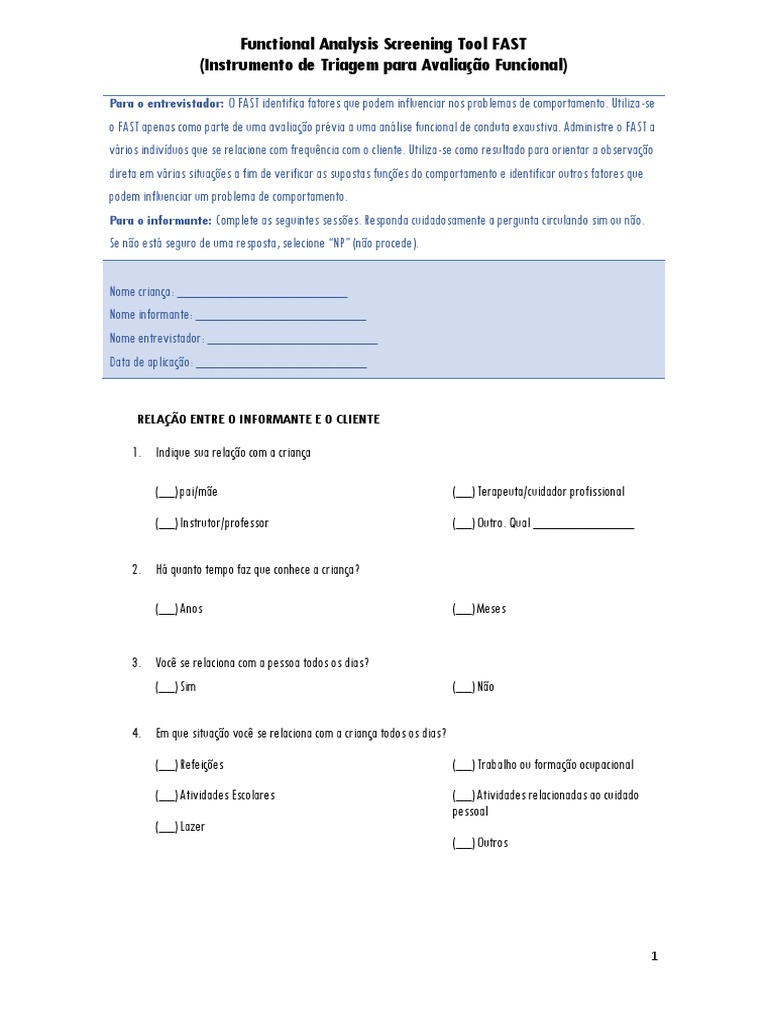 FAST (Iwata Et Al 2013) | PDF | Sociologia | Comportamento