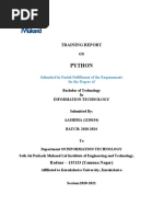 PYTHON Training Report PDF | PDF | Scope (Computer Science) | Parameter ...