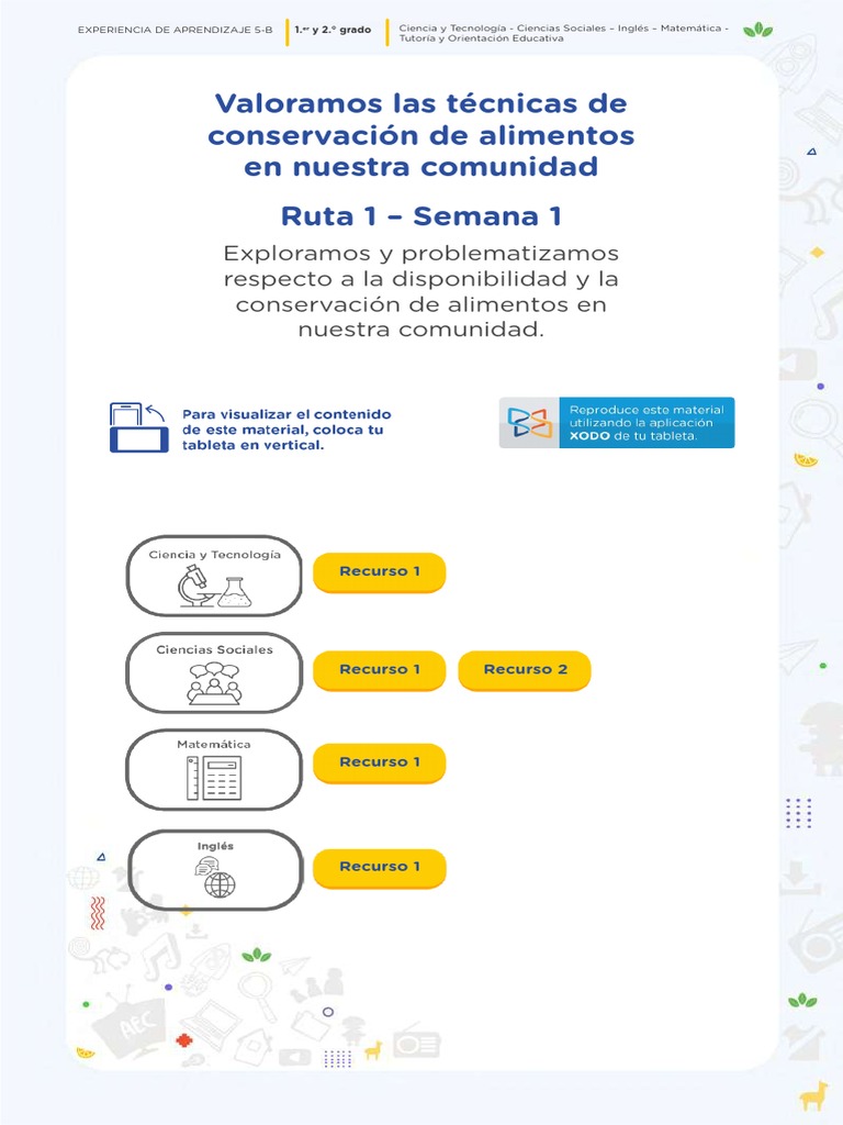 04 - Recursos Ruta 1 - Sem 1 | PDF | Alimentos | Descomposición