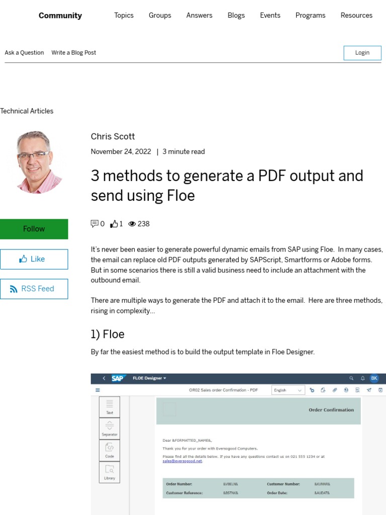 3 Methods To Generate A PDF Output and Send Using Floe SAP | PDF | Software | Software Development