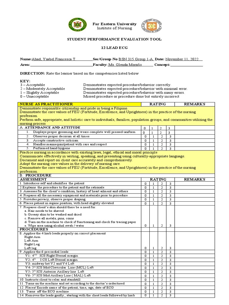 2022 23 ECG Etool | PDF | Nursing | Health Sciences