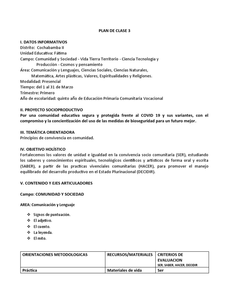 Plan de Clase 3 | PDF | Evaluación | Biodiversidad