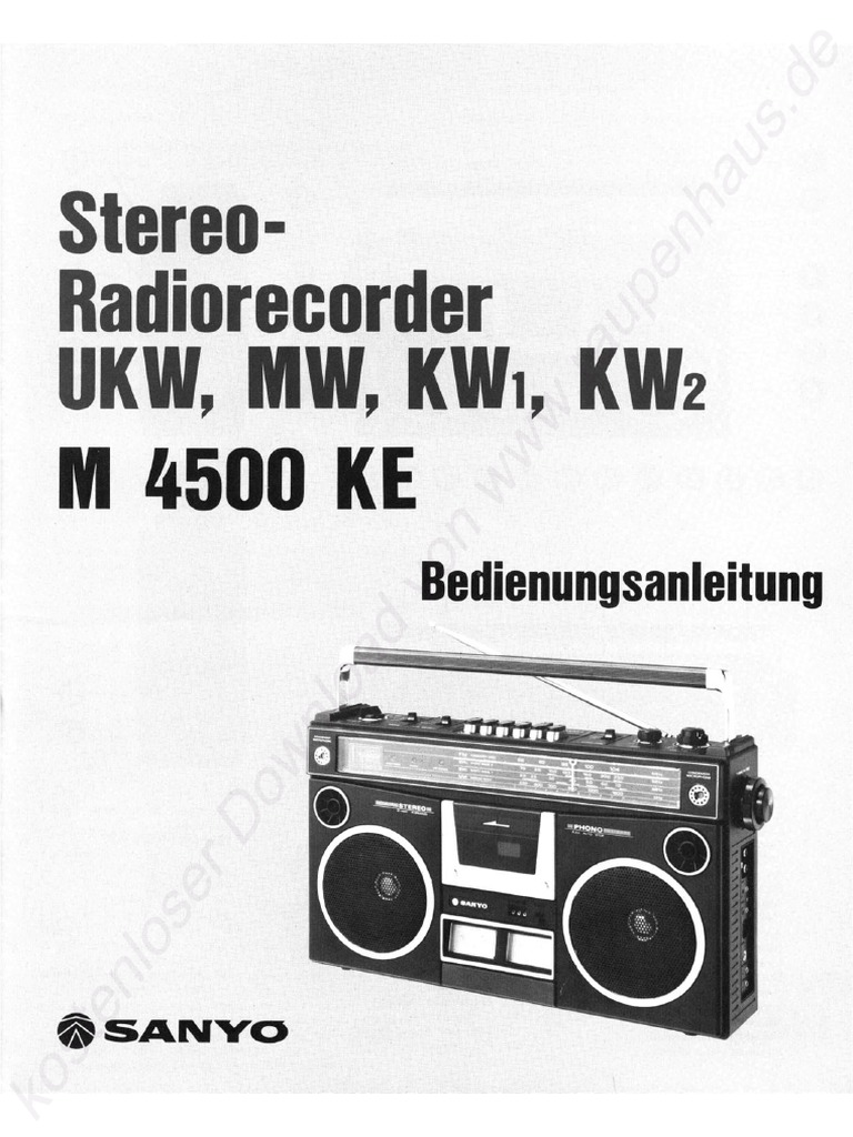 Sanyo M 4500 KE Ba | PDF