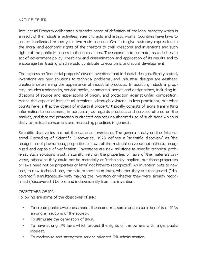 Theories of IPR | PDF | Intellectual Property | Trademark