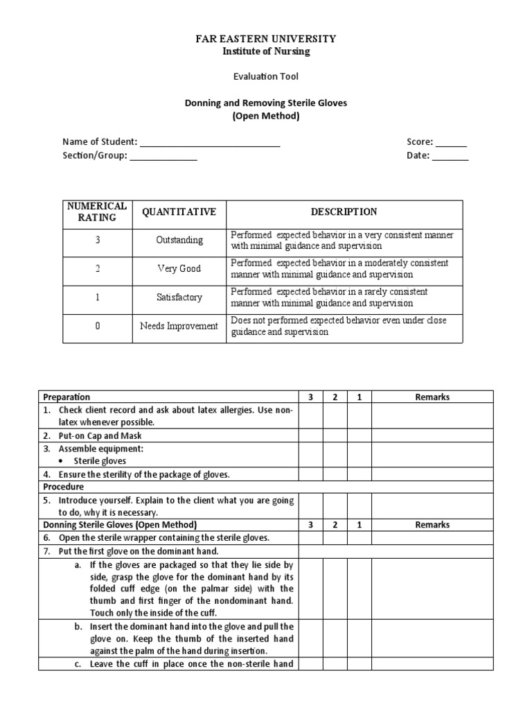 Open Gloving Eval Tool | PDF | Hand | Glove