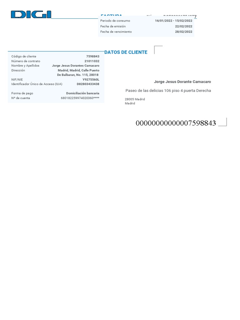Digi Internet | PDF | Factura | Tecnología de información y comunicaciones
