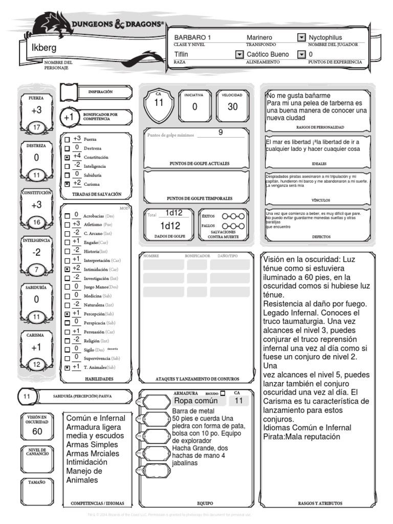 Ficha Ikberg DD | PDF