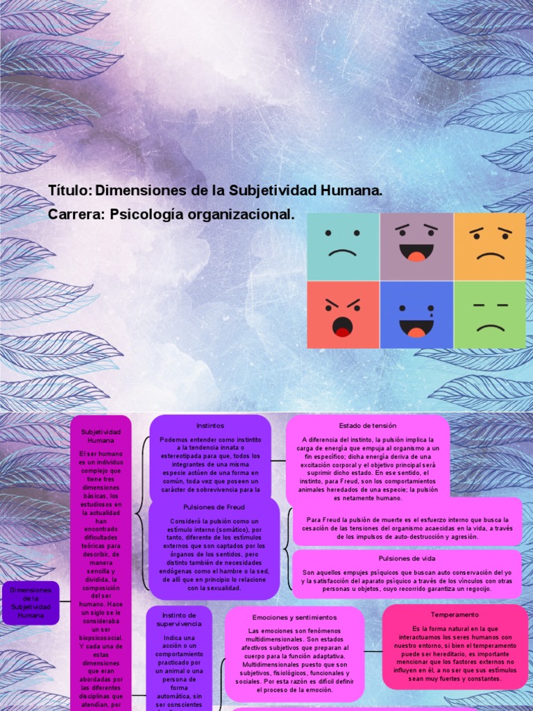 Cuadro Sinóptico de La Subjetividad | PDF