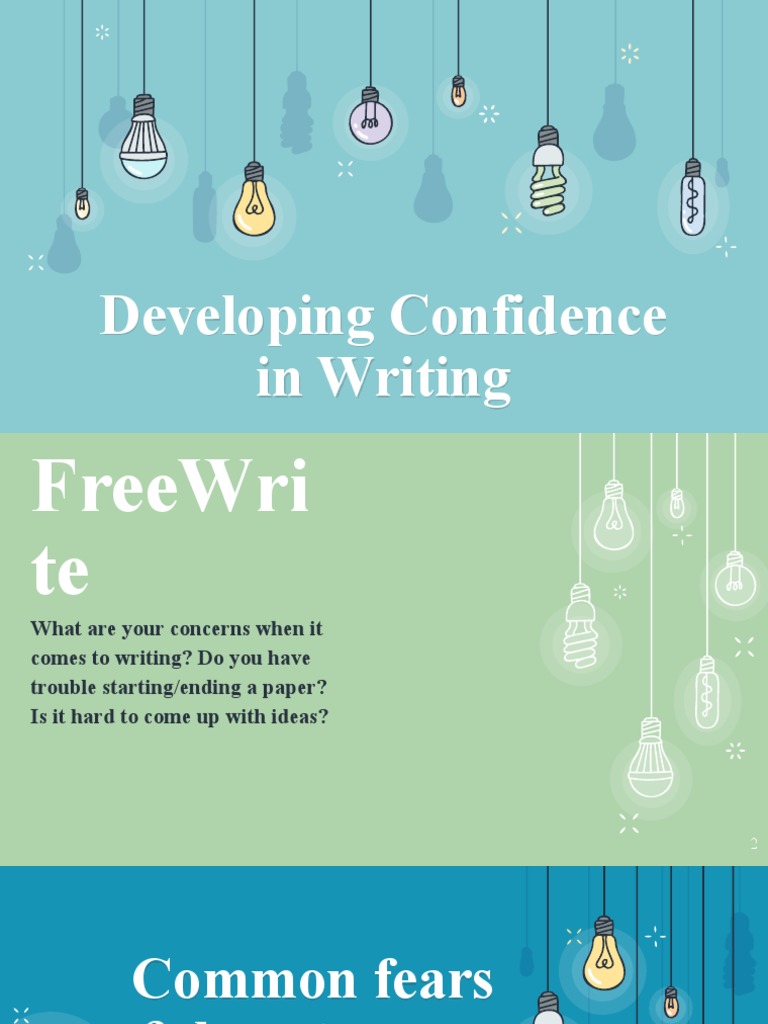 Developing Writing Confidence | PDF | Career & Growth