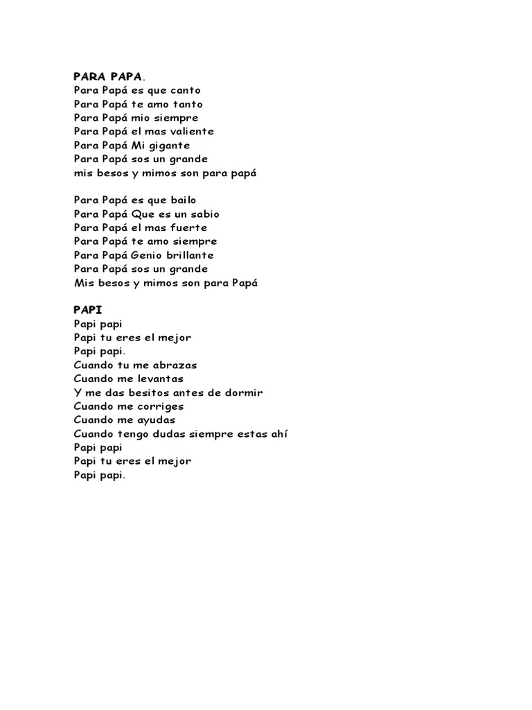 Canciones Dia Del Padre 2022 Pdf