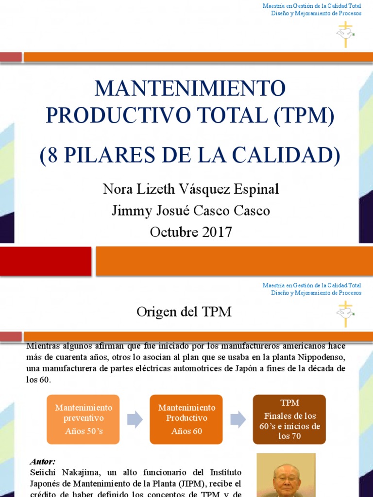 Mantenimiento Productivo Total (TPM) | PDF | Calidad (comercial) | Gestión de la calidad