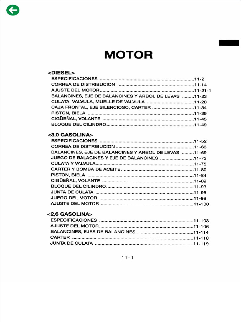 Hyundai H100 Motores | PDF